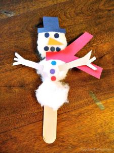 Snowman Craft With Cotton Balls - Kids Art & Craft