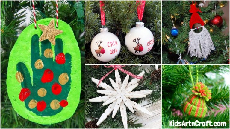 Simple Christmas Ornaments Crafts For Preschoolers - Kids Art & Craft