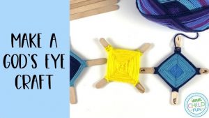 How To Make God's Eye With Popsicle Sticks - Kids Art & Craft