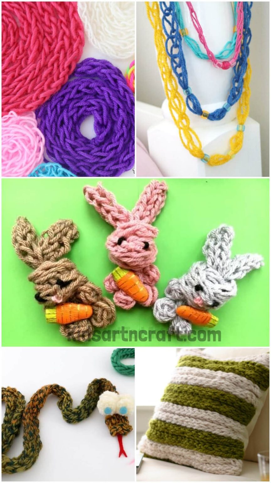 Things To Do With Yarn And Fingers - Kids Art & Craft