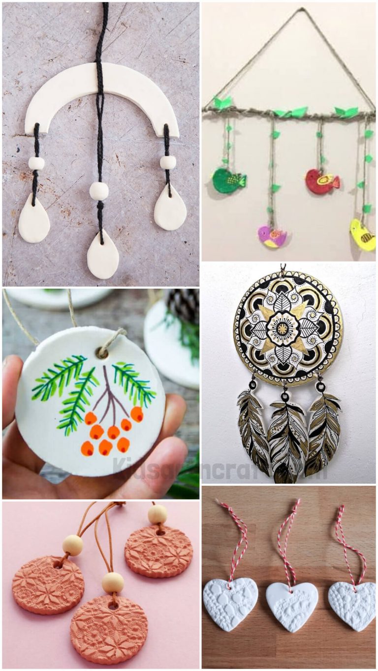 Beautiful Air Dry Clay Wall Ornaments - Kids Art & Craft