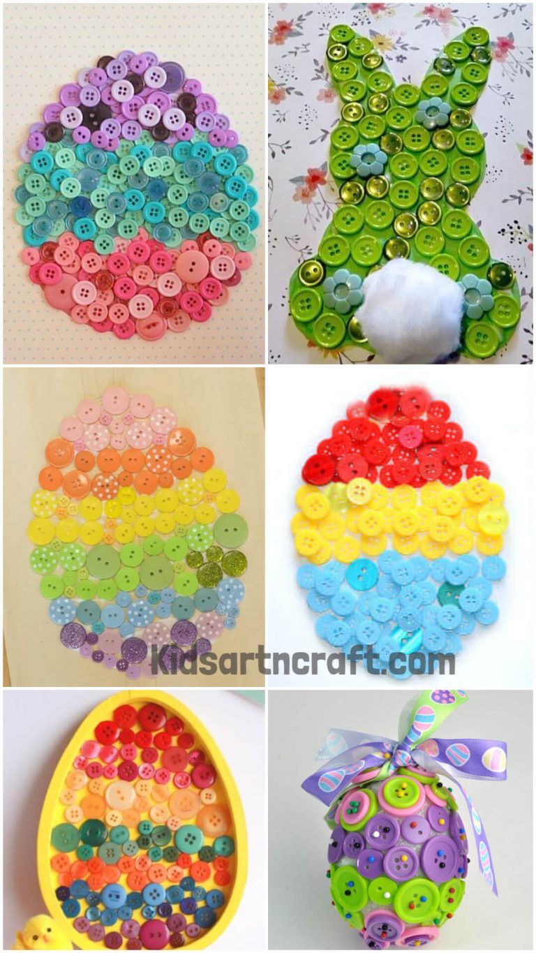 Button Crafts For Easter - Kids Art & Craft