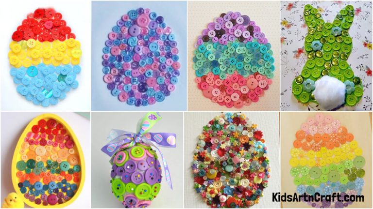 Button Crafts For Easter - Kids Art & Craft
