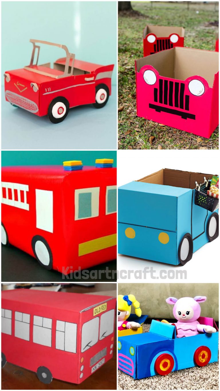 DIY Cardboard Vehicles Ideas for Kids - Kids Art & Craft