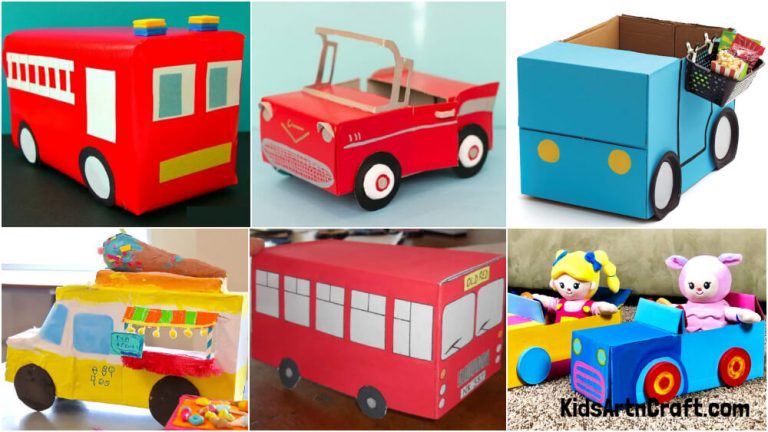 DIY Cardboard Vehicles Ideas for Kids - Kids Art & Craft