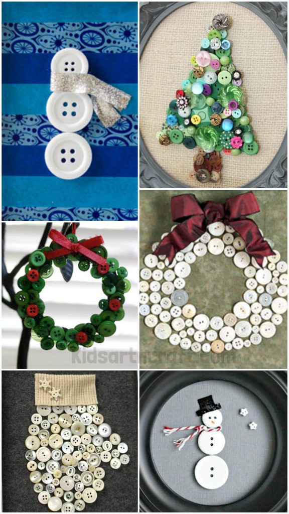 DIY Winter Button Crafts - Kids Art & Craft