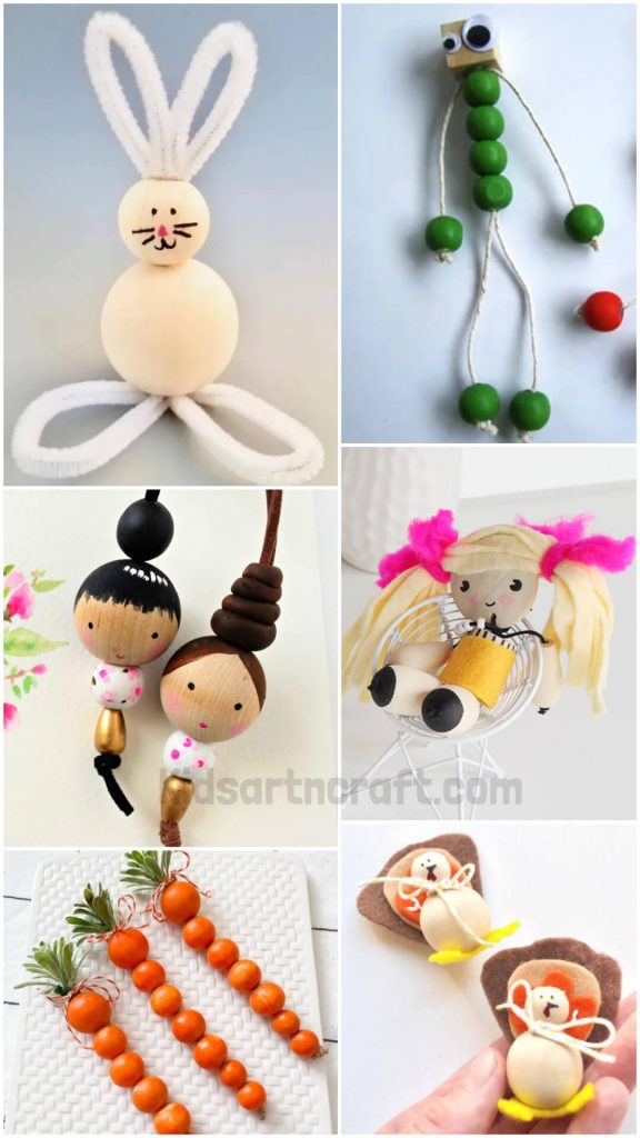DIY Wooden Bead Crafts - Kids Art & Craft