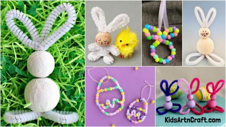 Easter Beads Crafts Using Pipe Cleaner - Kids Art & Craft