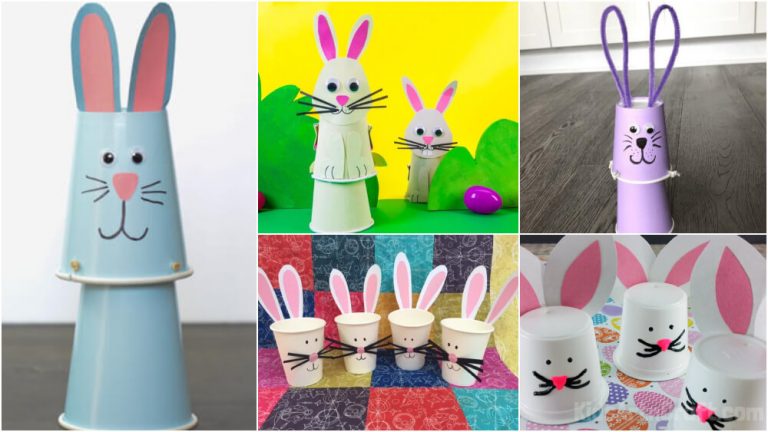 Easter Bunny Paper Cup Craft Ideas - Kids Art & Craft
