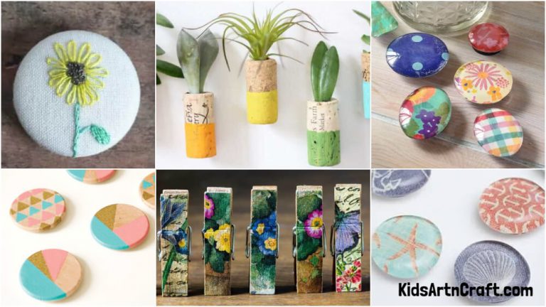 Fridge Magnet DIY Ideas For Kids - Kids Art & Craft
