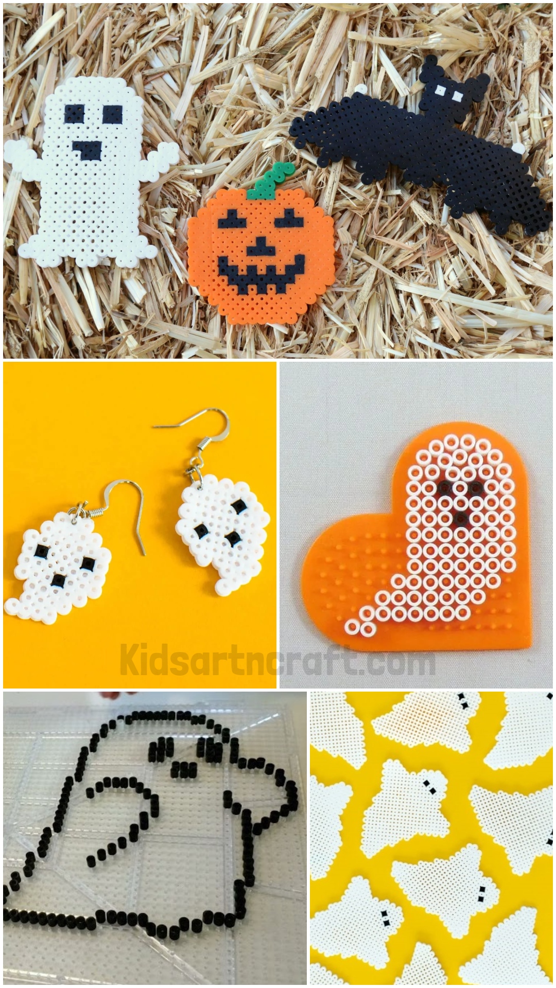 Ghost Perler Beads Ideas To Make With Kids - Kids Art & Craft