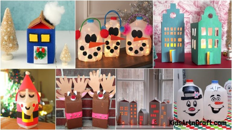 Milk Jug Christmas Crafts - Kids Art & Craft