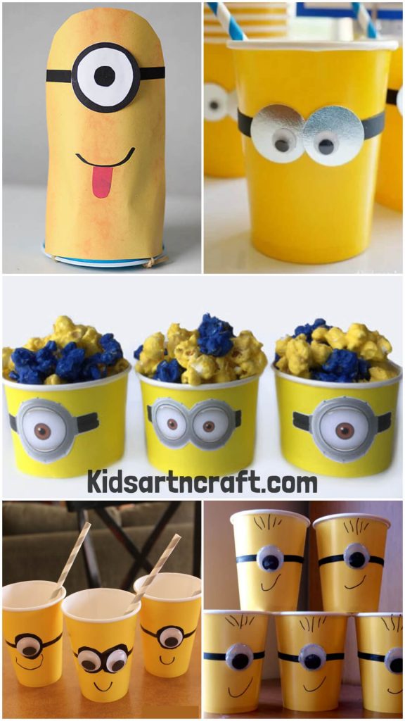 Minion Paper Cup Crafts - Kids Art & Craft