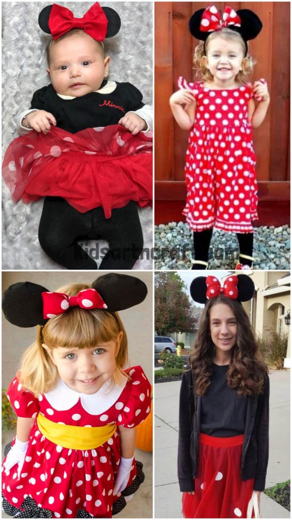 Minnie Mouse Costume DIY Ideas for Kids - Kids Art & Craft
