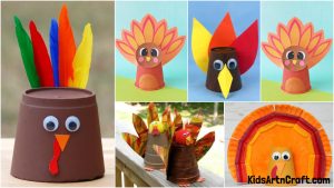 Paper Cup Turkey Crafts - Kids Art & Craft