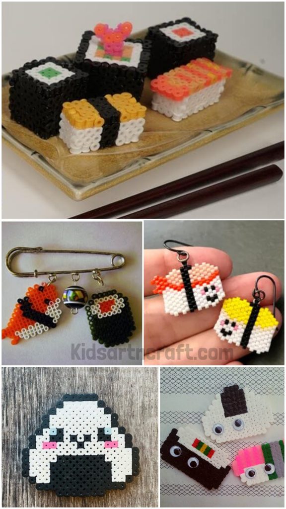 Tasty Sushi Perler Bead Patterns - Kids Art & Craft