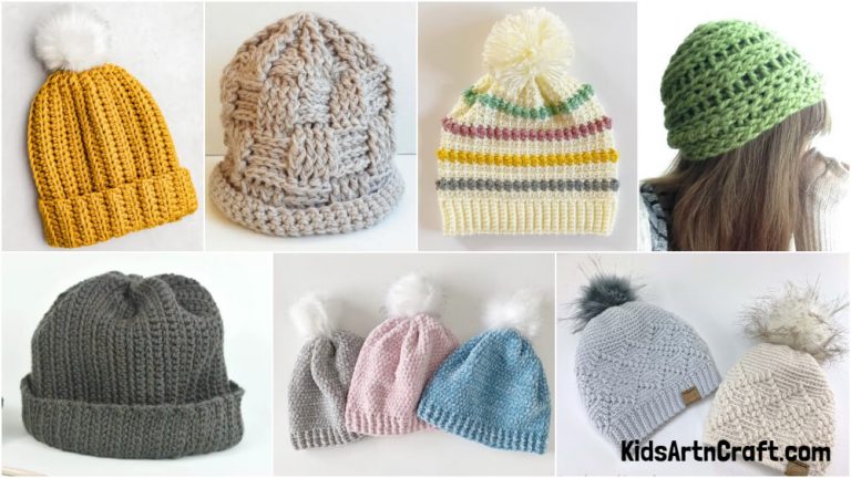 Winter Hat Patterns For Teenagers & Adults - Kids Art & Craft