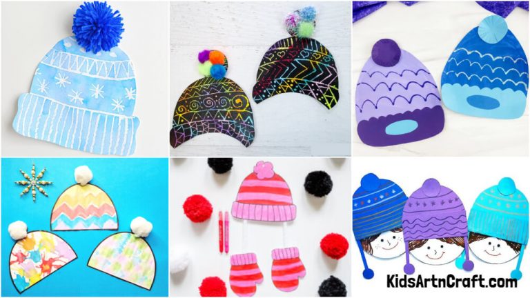 DIY Winter Hat Crafts For Kids - Kids Art & Craft