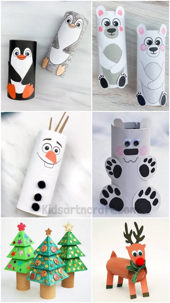 Winter Toilet Paper Roll Crafts For Kids - Kids Art & Craft