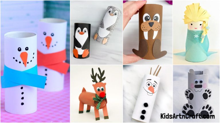 Winter Toilet Paper Roll Crafts For Kids - Kids Art & Craft