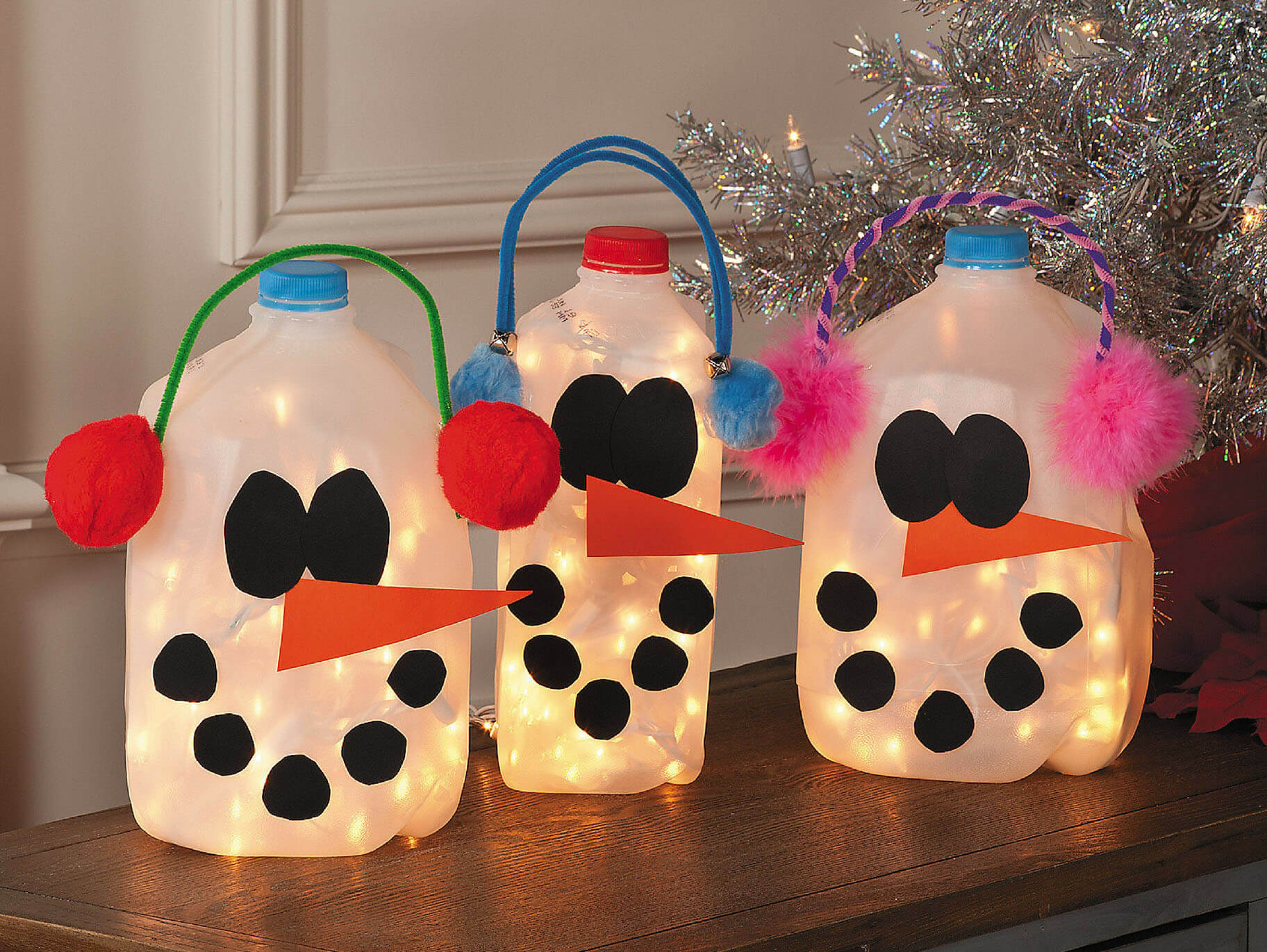 Milk Jug Christmas Crafts - Kids Art & Craft