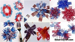 Fireworks Fork Crafts for Kids - Kids Art & Craft