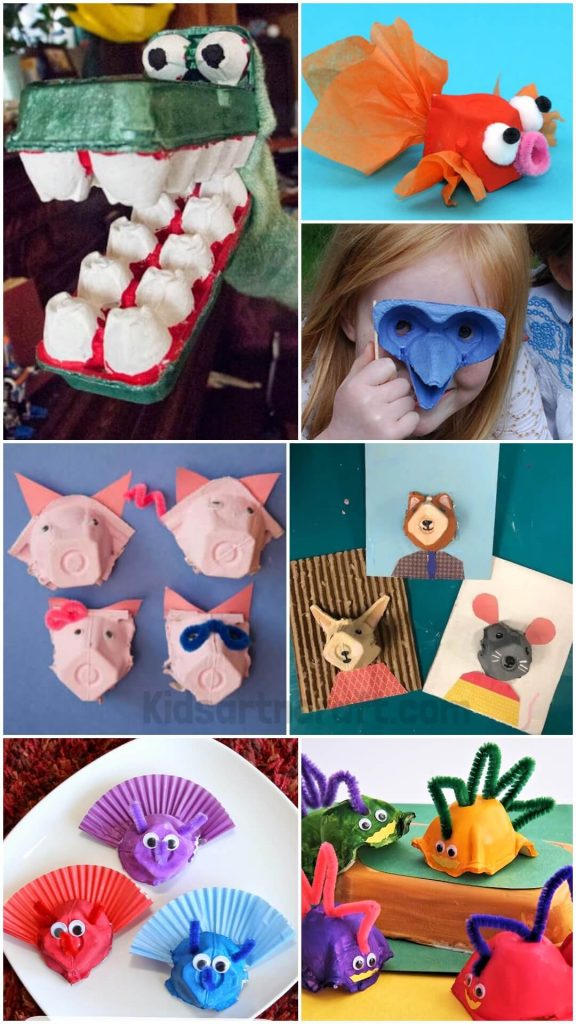 Animal Egg Carton Craft Ideas for Kids - Kids Art & Craft