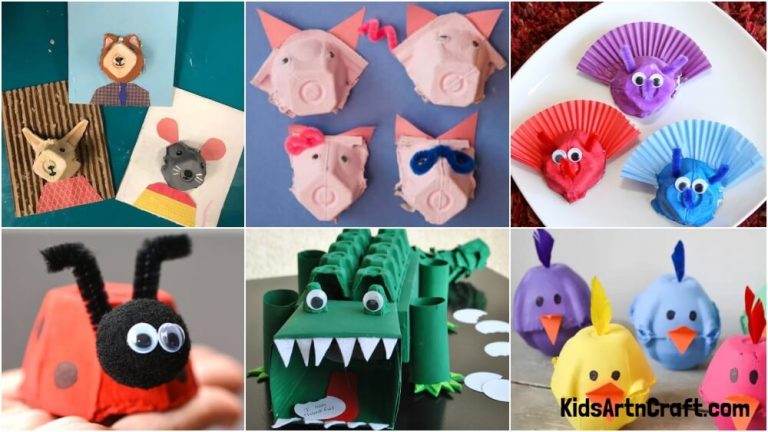 Animal Egg Carton Craft Ideas for Kids - Kids Art & Craft