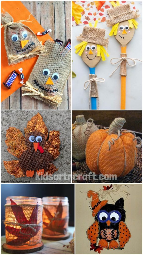 Burlap Crafts For Fall - Kids Art & Craft