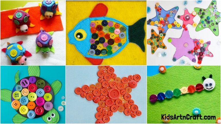 Awesome Button Animal Crafts - Kids Art & Craft