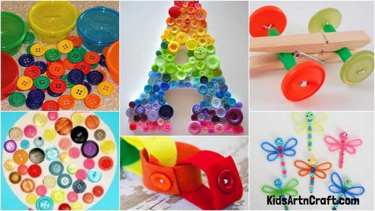 Button Crafts For Preschoolers - Kids Art & Craft