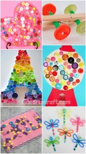 Button Crafts For Preschoolers - Kids Art & Craft