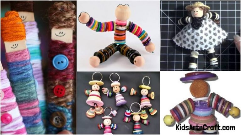 Button Doll Craft Tutorials for Kids - Kids Art & Craft