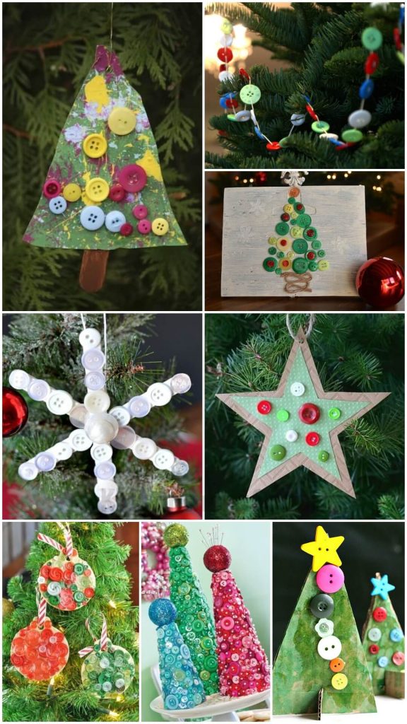 Christmas Button Craft Ideas - Kids Art & Craft
