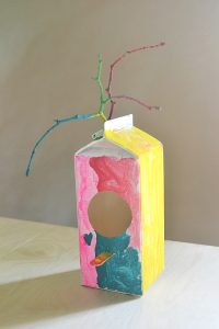 Milk Carton Bird Feeder Crafts - Kids Art & Craft