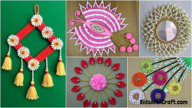 Cotton Bud Wall Hanging Ideas - Kids Art & Craft