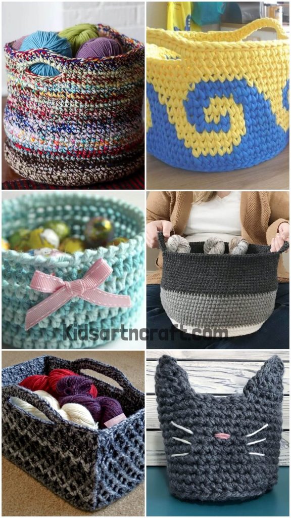 Crochet Basket Patterns For Beginners - Kids Art & Craft