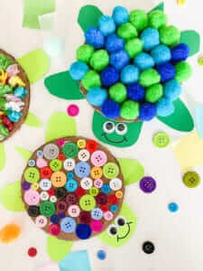 Beautiful Button Turtle Crafts For Kids - Kids Art & Craft
