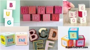 DIY Alphabet Paper Blocks - Kids Art & Craft