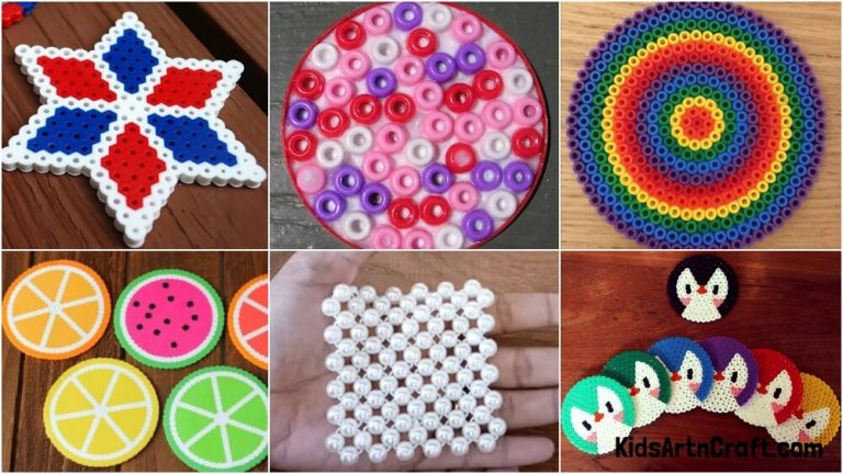 DIY Beads Coaster Crafts For Kids - Kids Art & Craft