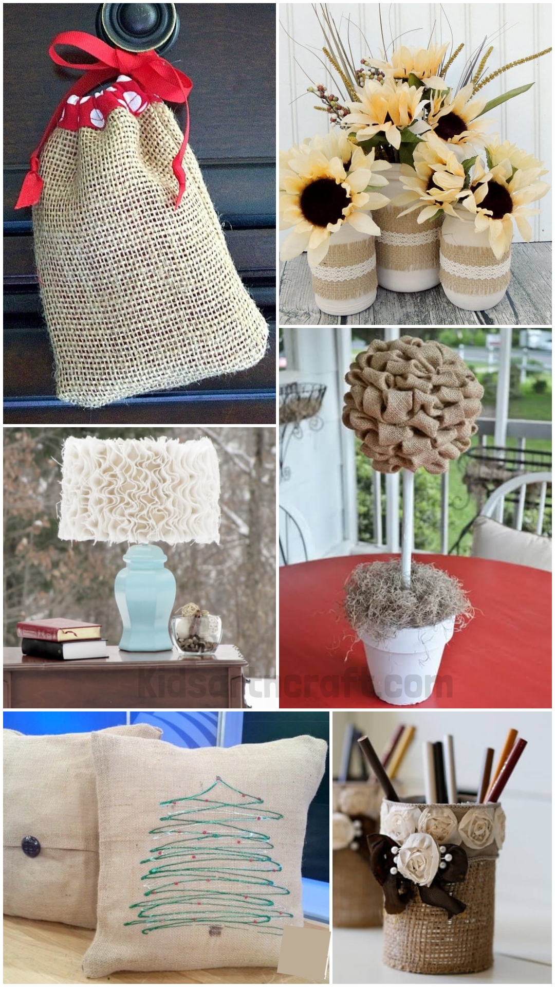 Burlap decor ideas - Kids Art & Craft