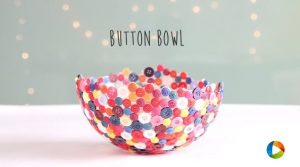 Unique Bowl Craft Ideas using Old Button - Kids Art & Craft