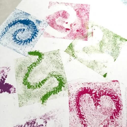 DIY Ink Pad Spring Crafts For Kids - Kids Art & Craft