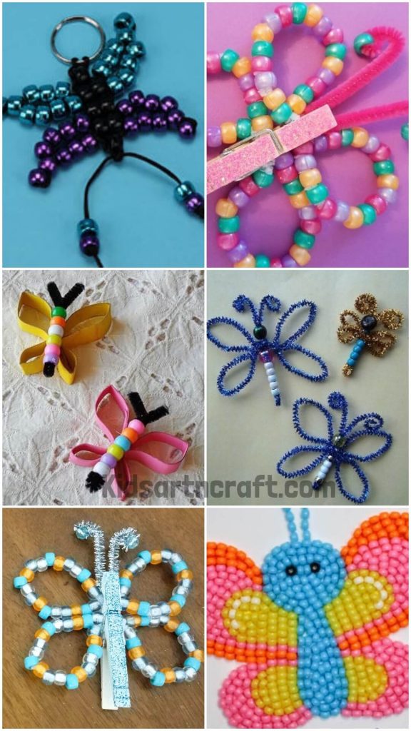 DIY Pony Bead Butterfly Crafts For Kids - Kids Art & Craft