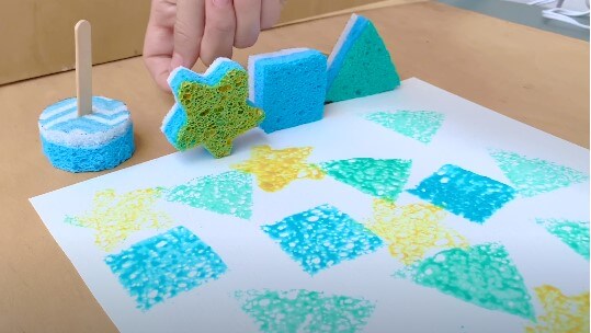 DIY Sponge Stamps For Kids - Kids Art & Craft