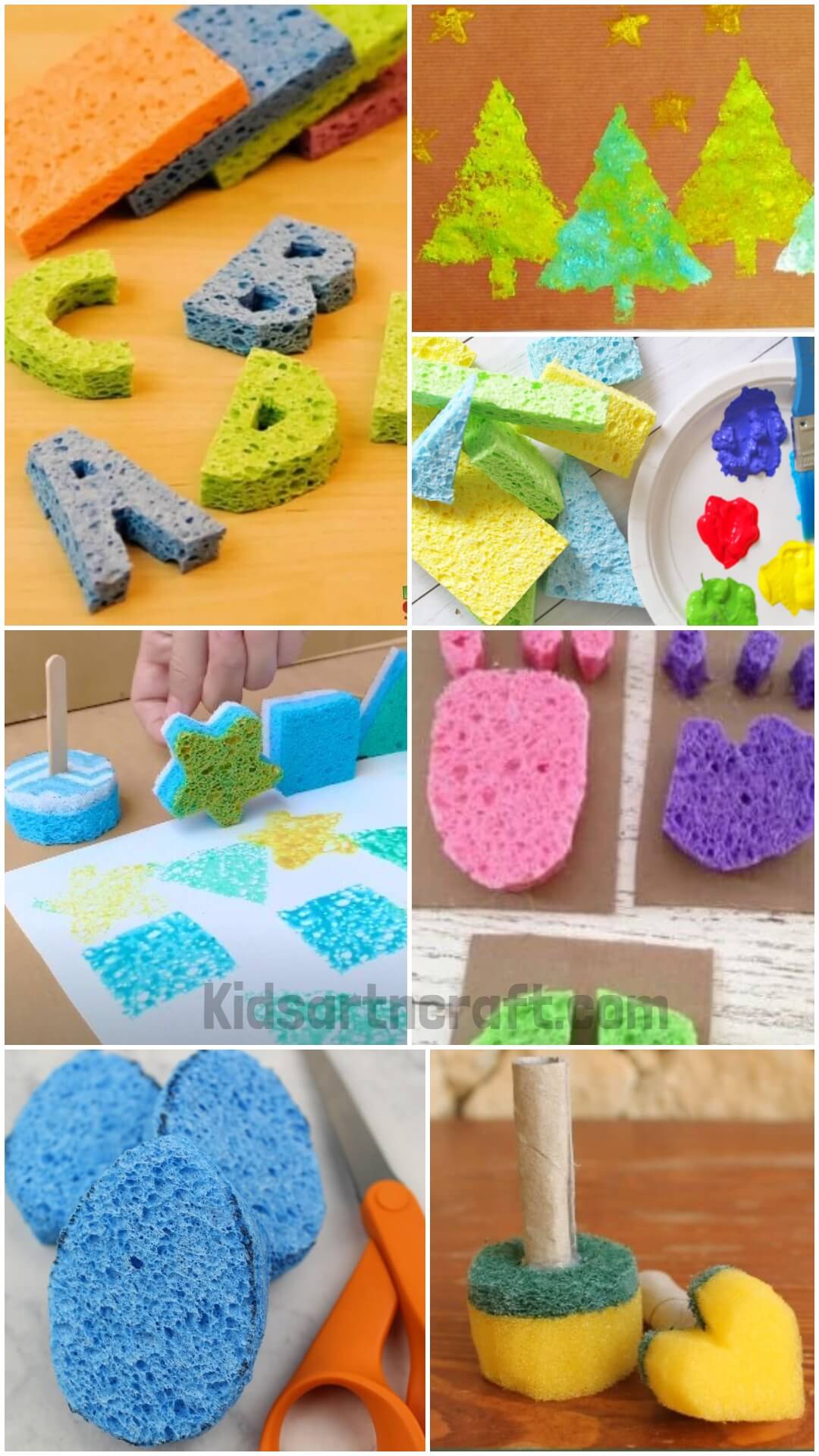 DIY Sponge Stamps for Kids - Kids Art & Craft