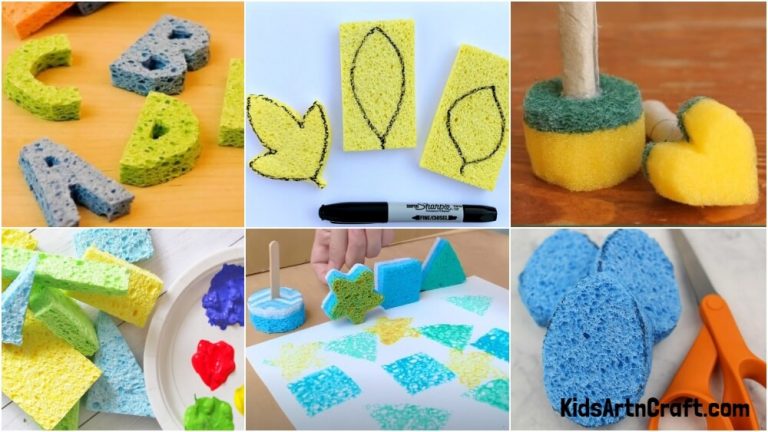 DIY Sponge Stamps for Kids - Kids Art & Craft