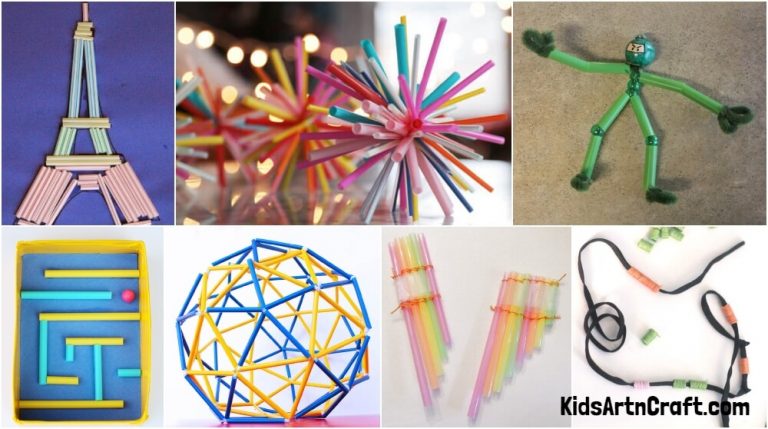 Drinking-straw-crafts - Kids Art & Craft