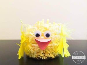 Easter Chick Basket Crafts for Kids - Kids Art & Craft