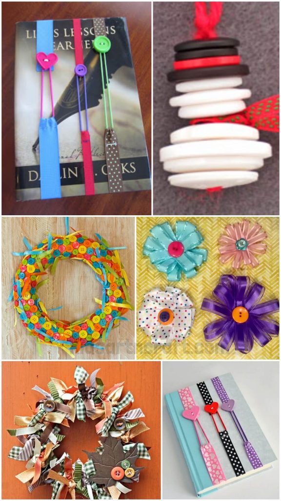 Easy Crafts With Buttons And Ribbons - Kids Art & Craft